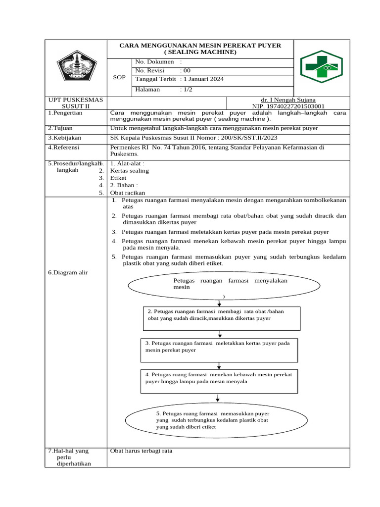 Cara Menggunakan Mesin Perekat Puyer | PDF
