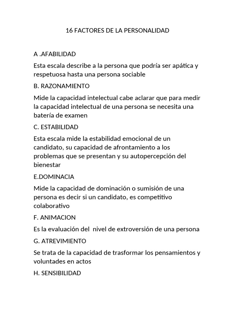 ¿Qué Es El Test De Los 16 Factores De La Personalidad – GQVUL