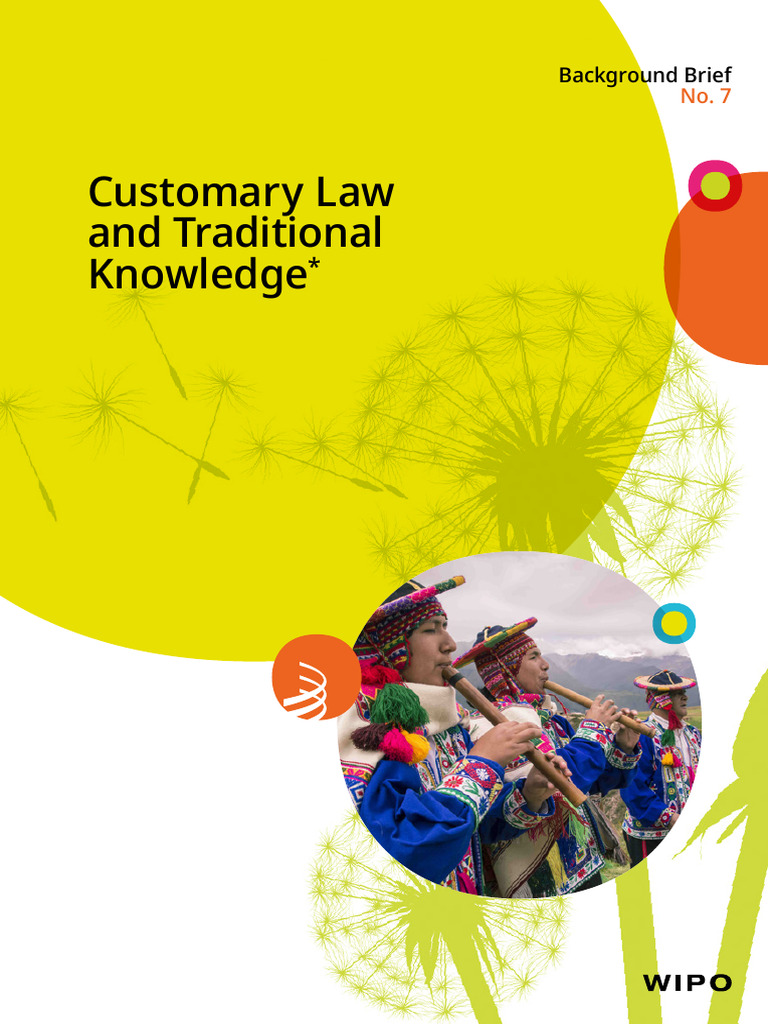 Wipo Pub rn2023 5 7 en Customary Law and Traditional Knowledge | PDF | Traditional Knowledge ...