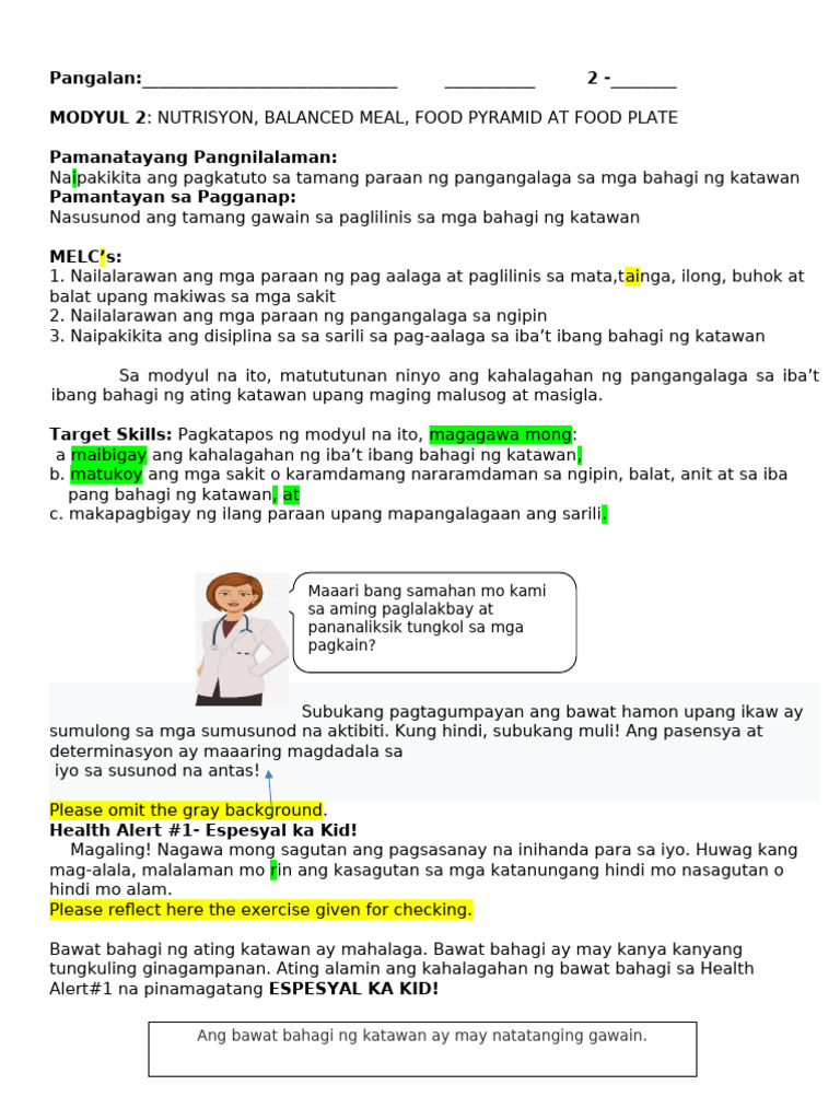 2 Health module -2nd grading (2) | PDF