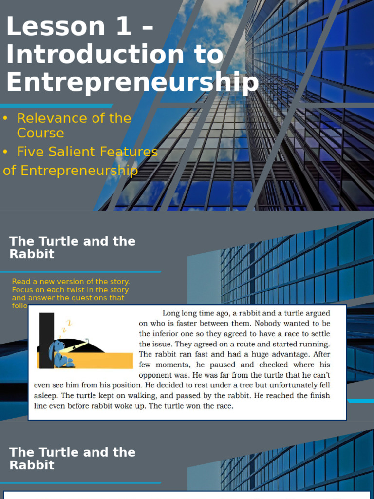 Lesson-1-Introduction-to-Entrepreneurship | PDF | Entrepreneurship ...
