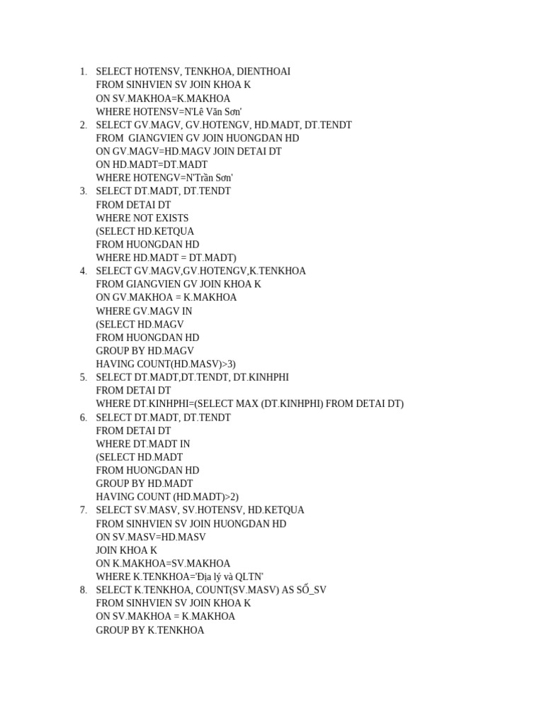 SQL | PDF | Teaching Methods & Materials