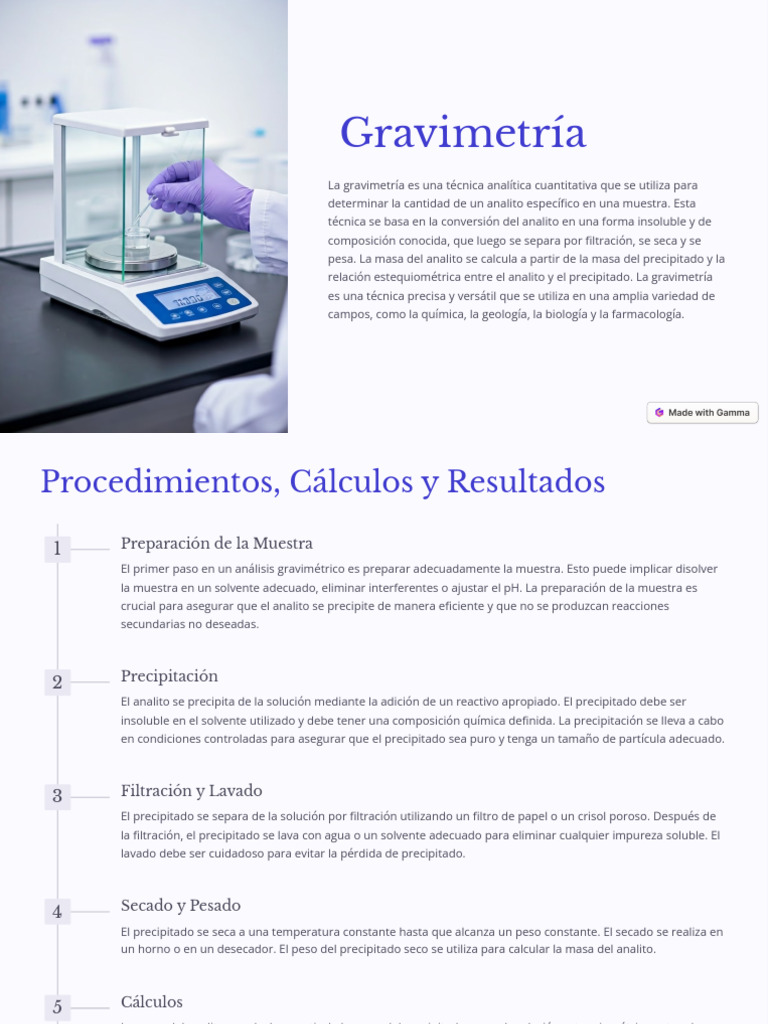 Guía de Gravimetría Analítica | PDF | Precipitación (Química) | Solubilidad