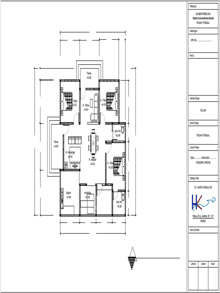 Denah Rencana Rumah Bu Lutfi | PDF