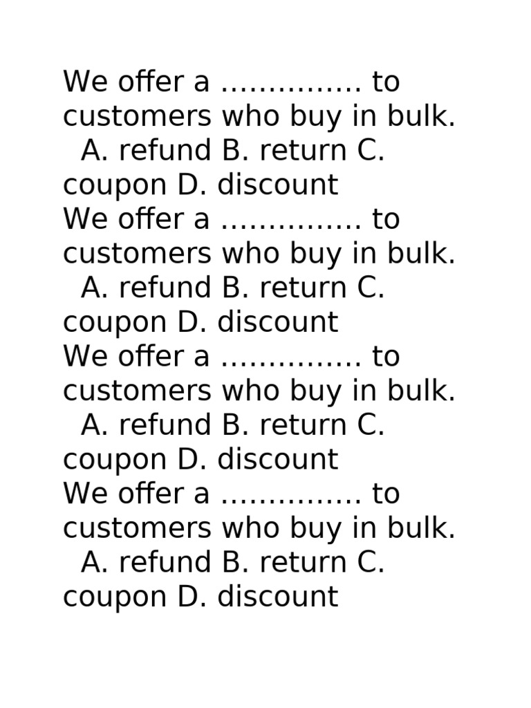 Bulk Purchase Discounts and Guidelines | PDF