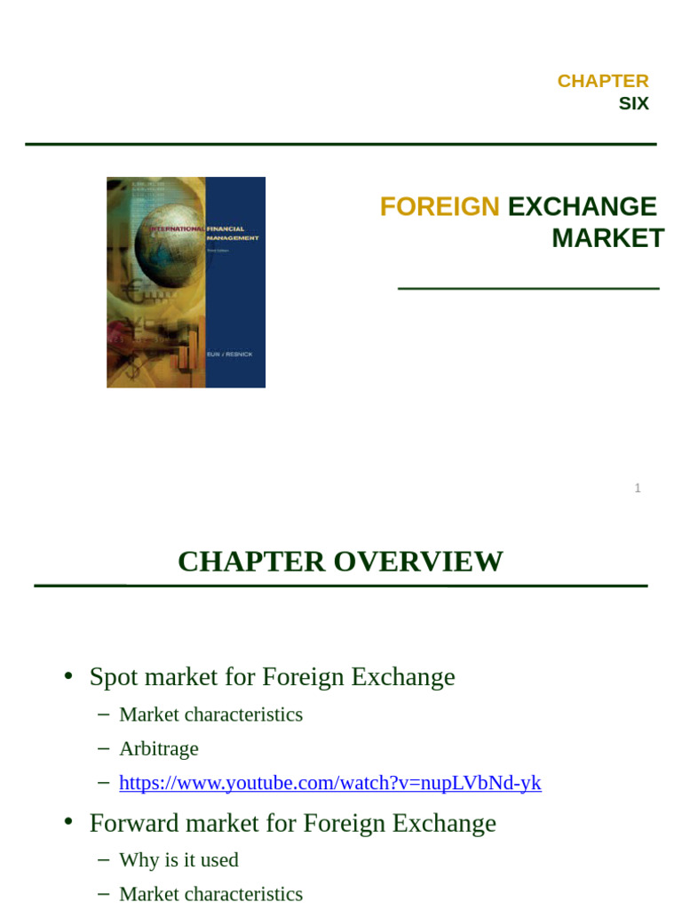 Chapter 6 Foreign Exchange Market Pdf Foreign Exchange Market
