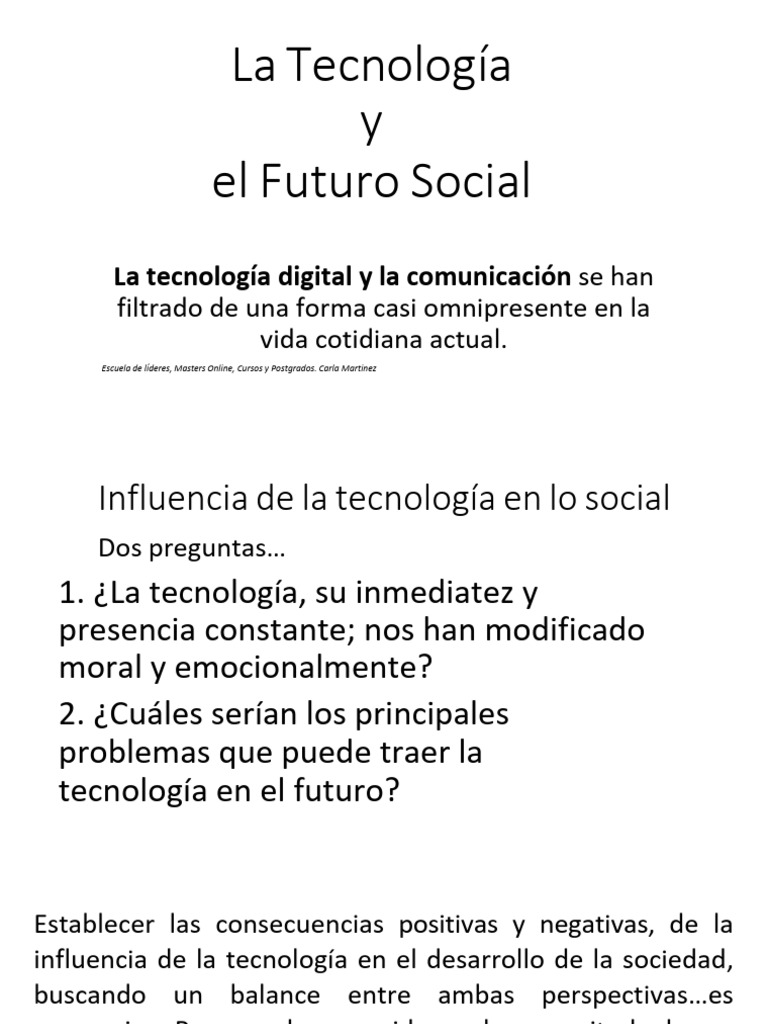 La Tecnología y El Futuro Social. | PDF | Mente | Sociedad