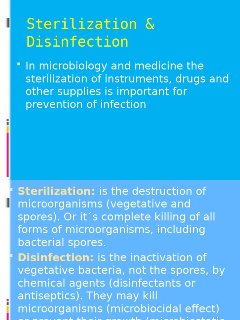 Sterilization Disinfection Medical | PDF | Sterilization (Microbiology) | Disinfectant