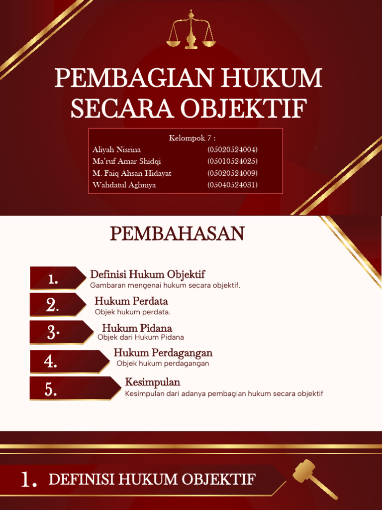 Pembagian Hukum Objektif di Indonesia | PDF