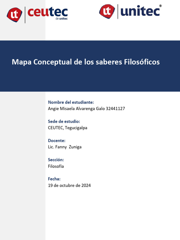 Mapa Conceptual de Saberes Filosóficos | PDF