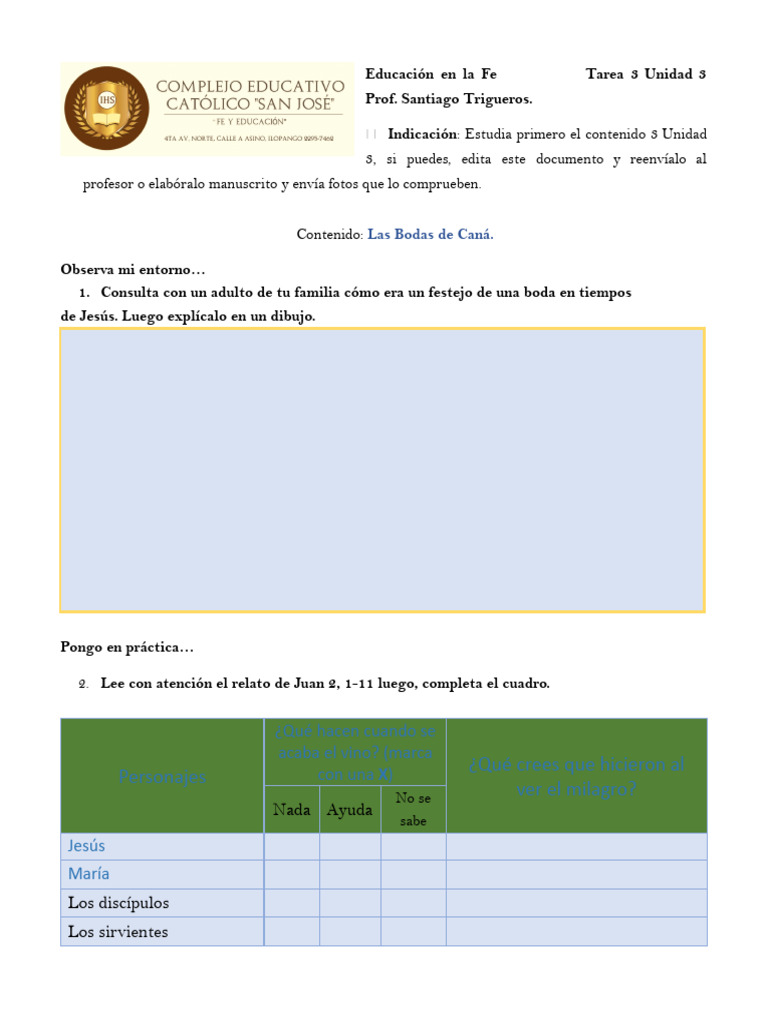 3 - Tarea 3 U3 Las Bodas de Can | PDF