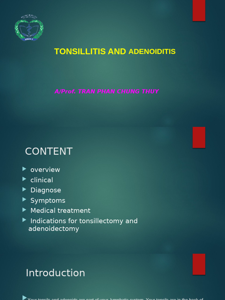 Tonsillitis and Adenoiditis DHQG 2023 | PDF | Microbiology | Medical Specialties