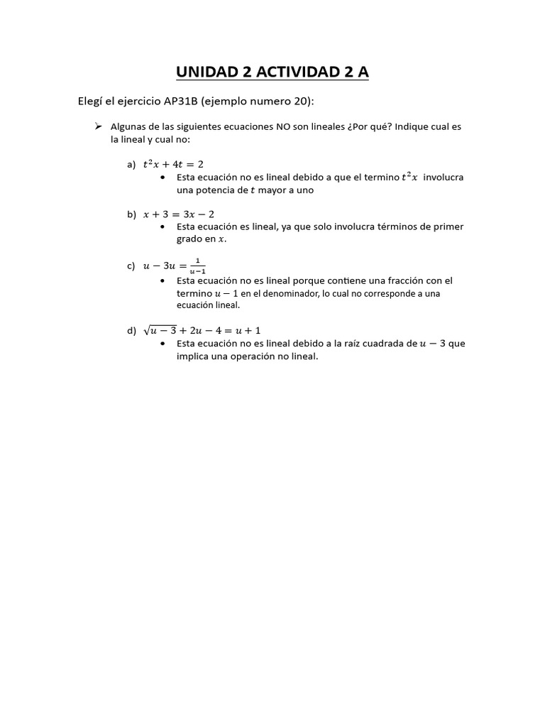 Unidad 2 Actividad 2 A | PDF