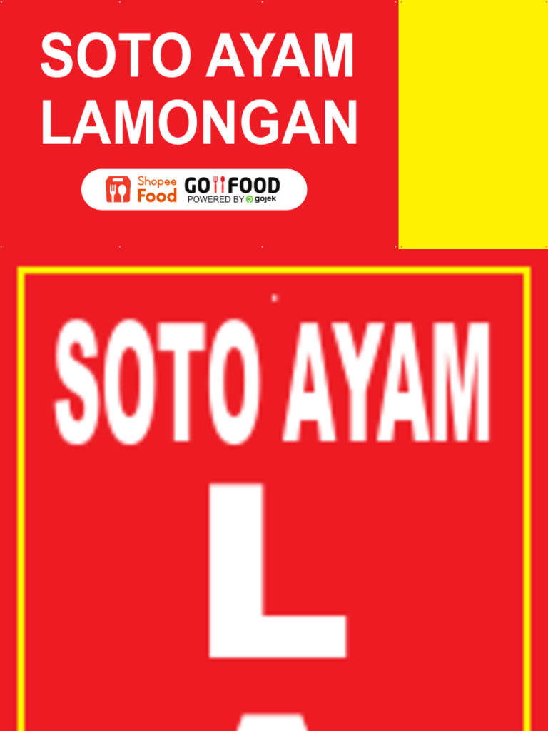 Banner SOTO AYAM LAMONGAN - 220x100cm 1pcs | PDF