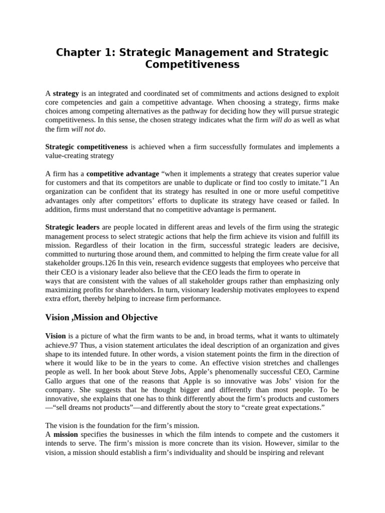 SM-CH-1 | PDF | Goal | Swot Analysis