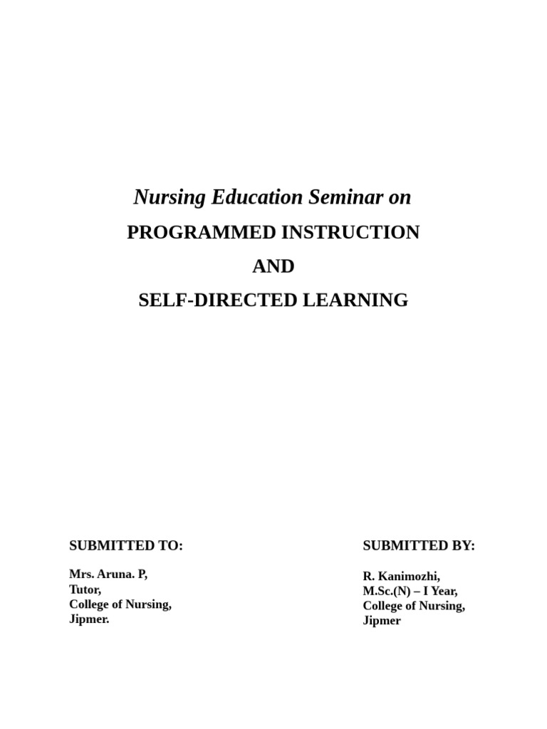 Updated Programmed Instruction ^0 SDL | PDF | Learning | Motivational