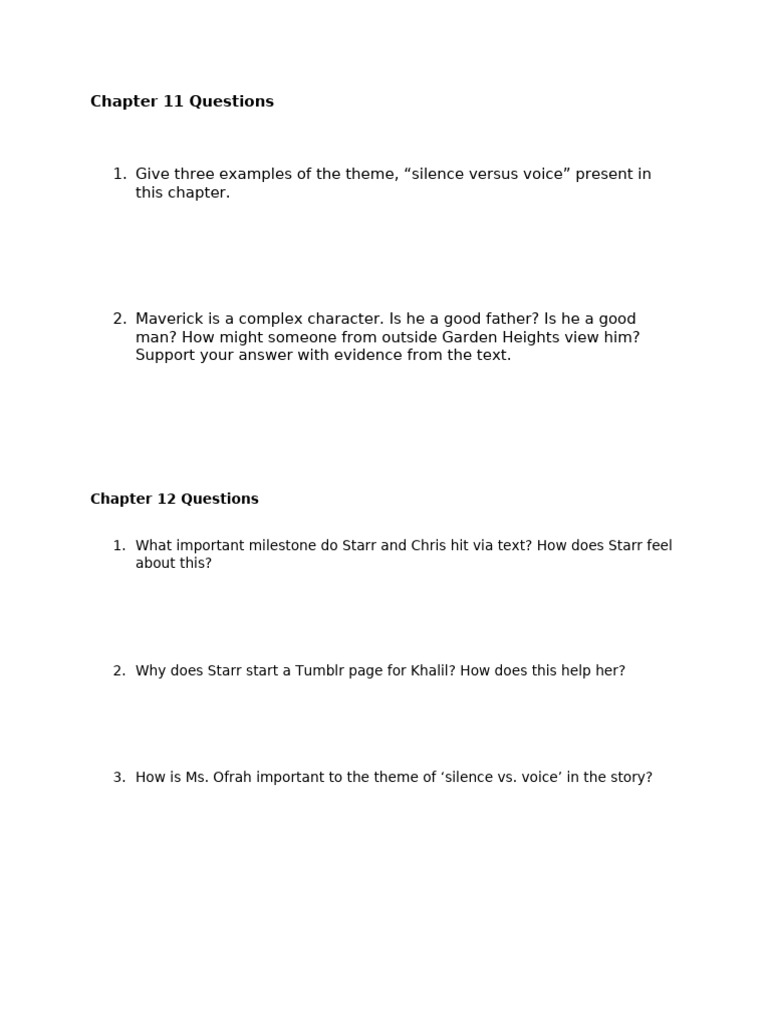 Chapter 11 and 12 Questions | PDF