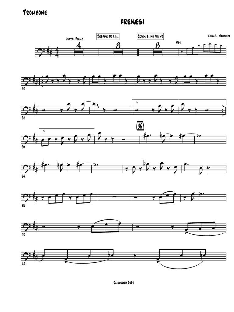 Frenesi D+ Erika L. Bautista Trombon | PDF