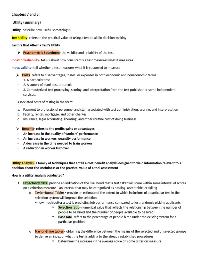 Chapter 7 Psychmy Ass | PDF | Validity (Statistics) | Psychology