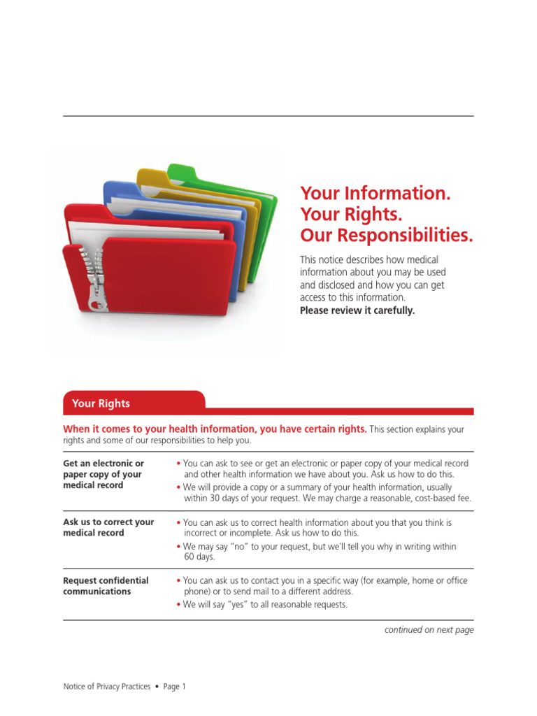 Intake Paperwork Notice of Privacy Practices Form | PDF | Medical ...