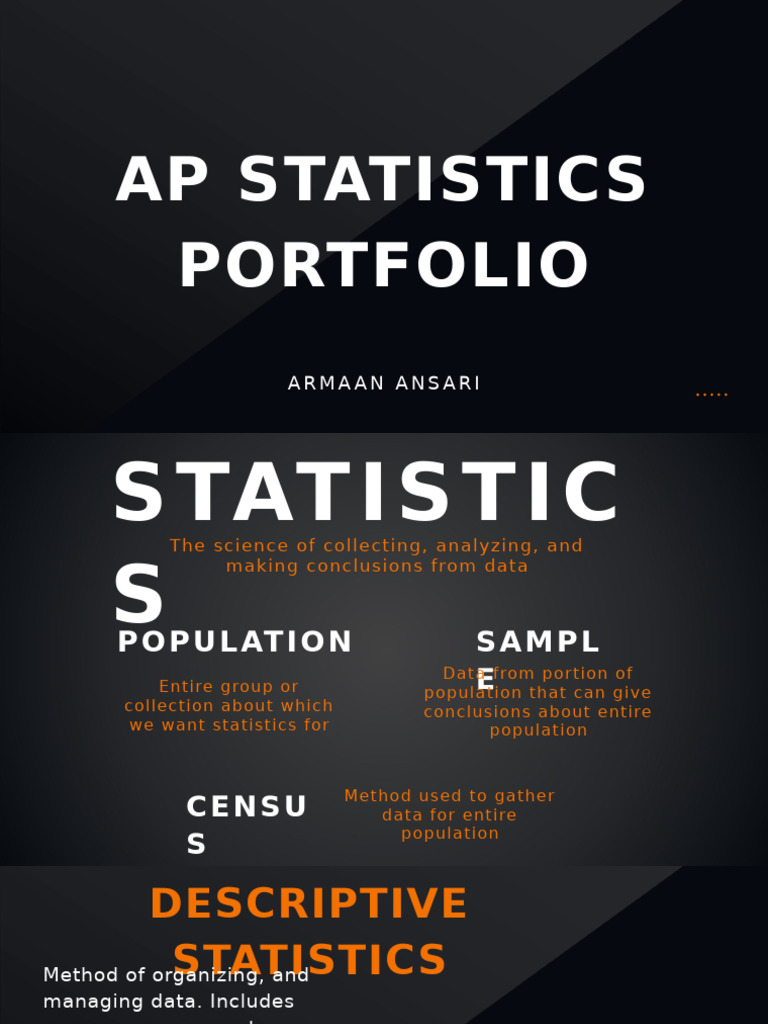 Ap Statistics Portfolio | PDF | Quartile | Statistical Theory