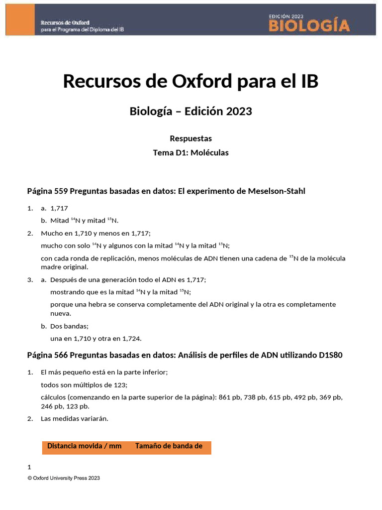 Respuestas IB Biology Answers ThemeD | PDF | Cigosidad | Dominancia ...