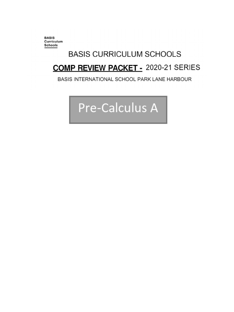 Pre-Calculus Review for Students | PDF | Classical Geometry | Mathematics