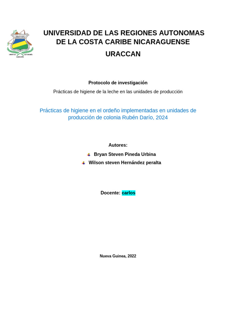 Tema Wilson y Bryan | PDF | Leche | Alimentos