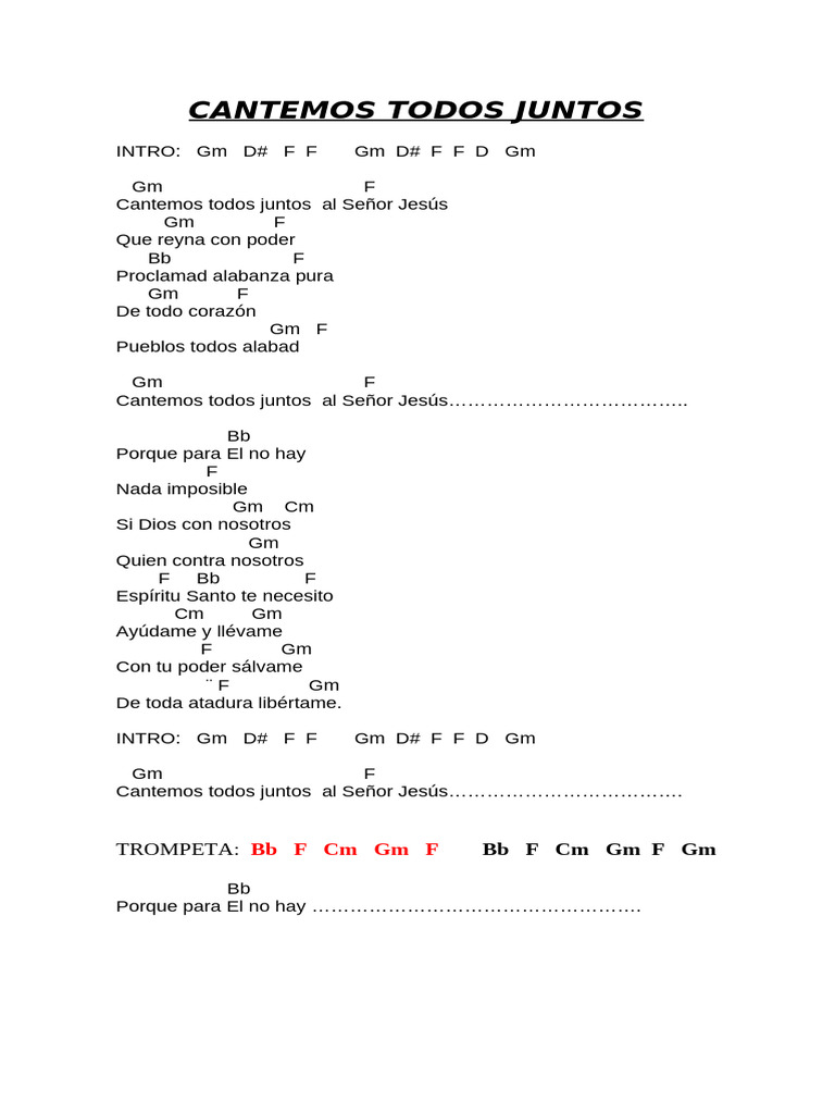 Cantemos Todos Juntos | PDF