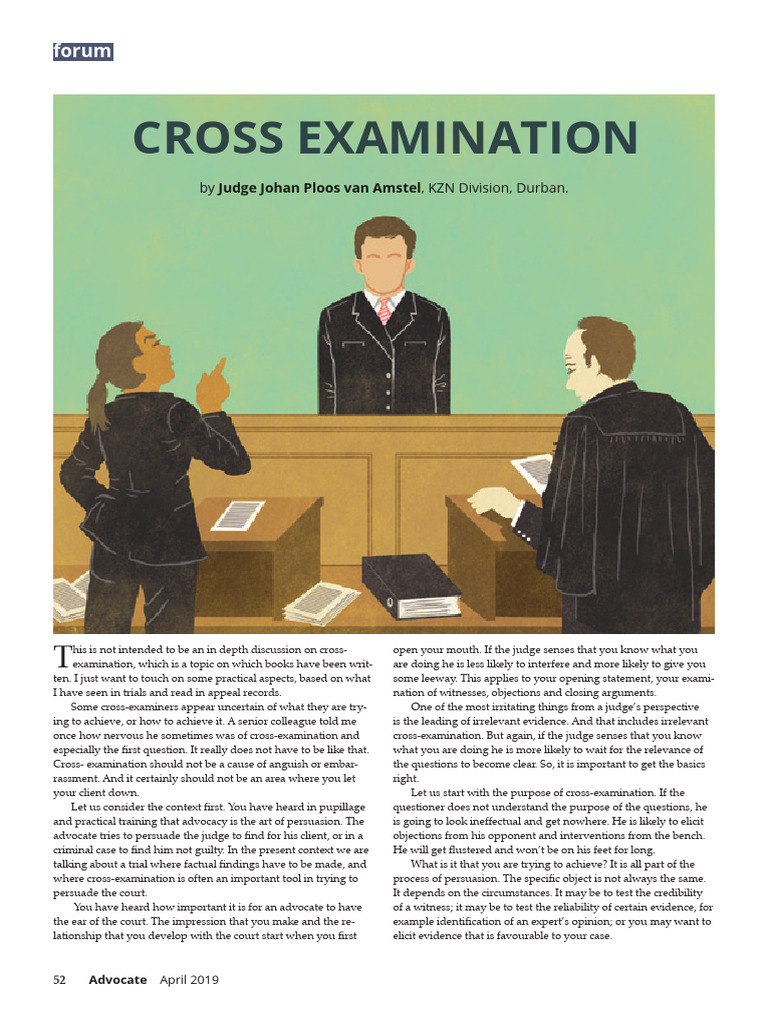 Effective Cross-Examination Techniques | PDF | Witness | Burden Of ...