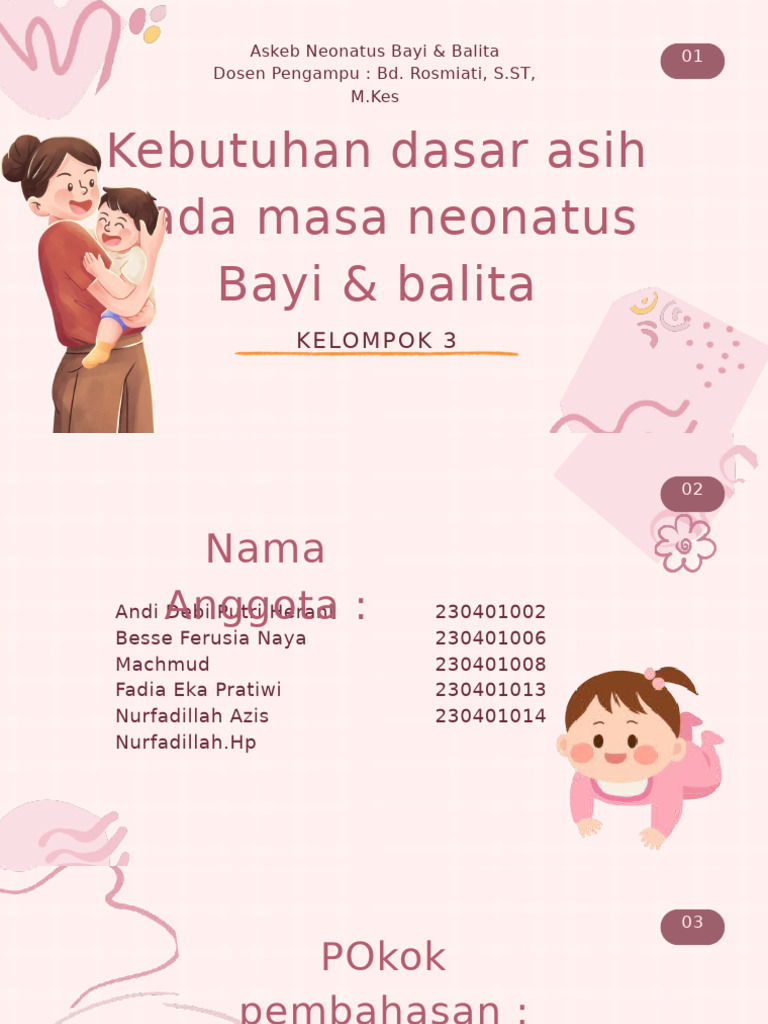 KLP 3 Kebutuhan Asih PD Masa Neonatus Bayi & Balita | PDF