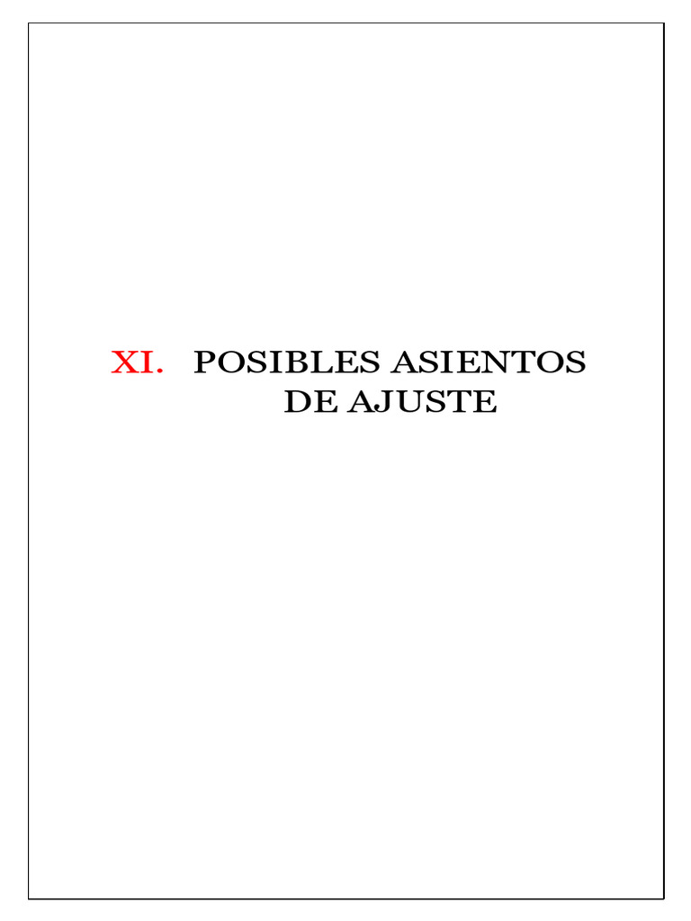 Posible Ajuste | PDF