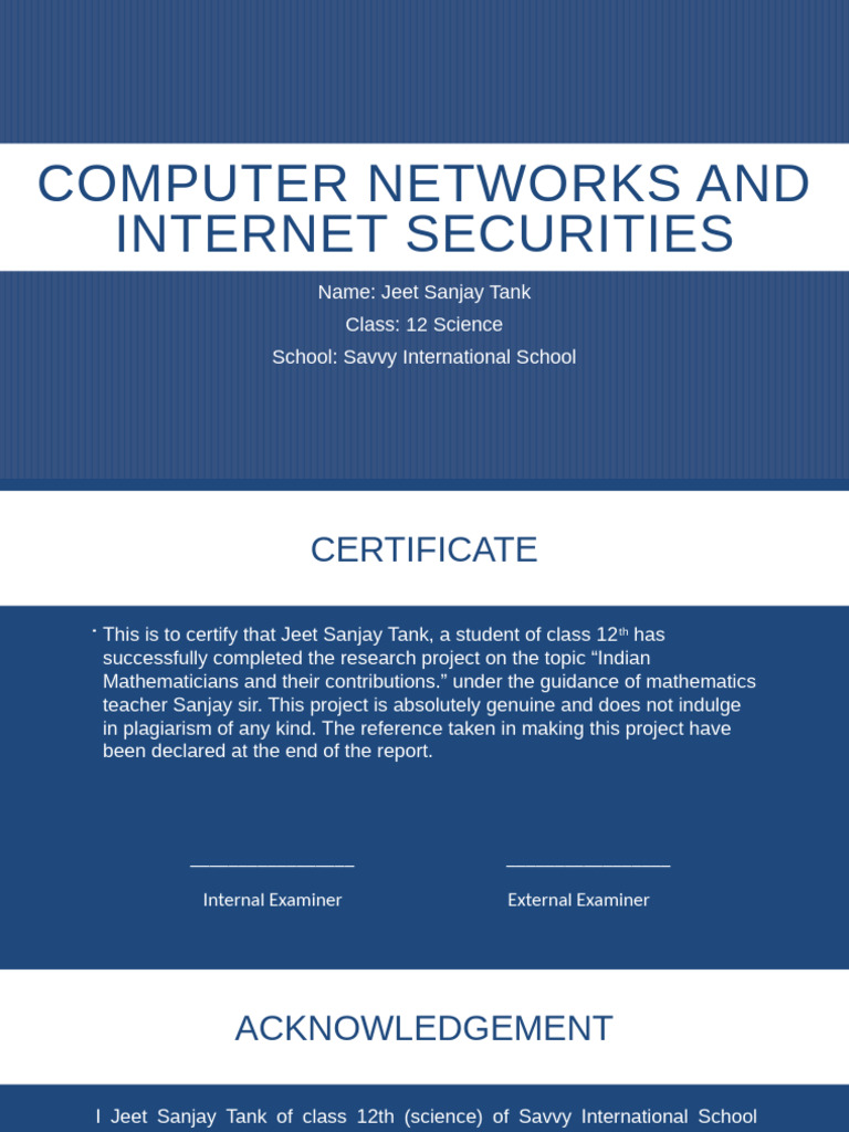 Computer Networks and Internet Securities | PDF | Network Topology ...