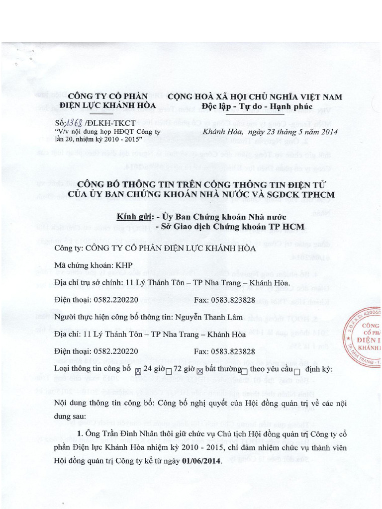 KHP Nghiquyet HDQT 2014 | PDF | Vietnam