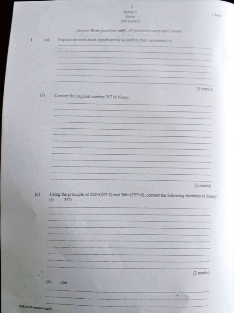 Elective ICT (Essay) - WASSCE 2024 | PDF