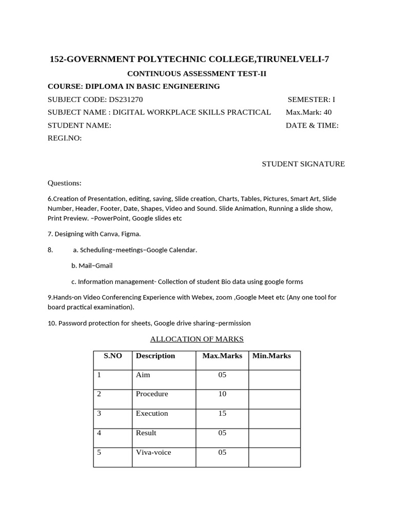 Digital Skills for Engineering Students | PDF | Computers