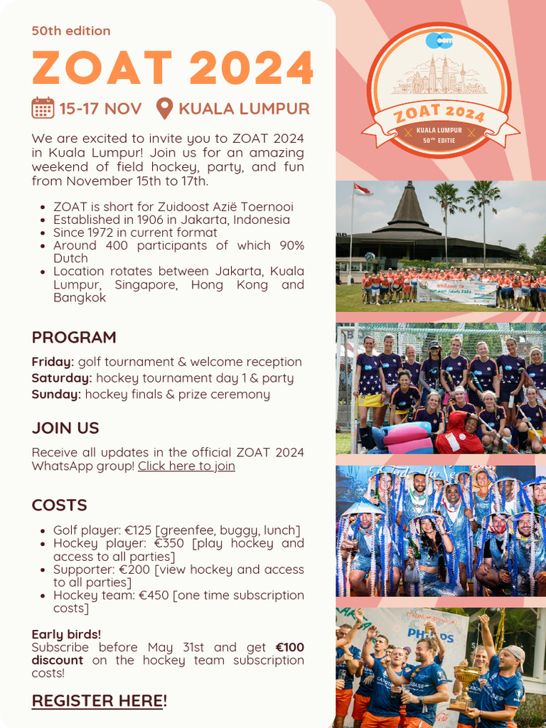 ZOAT 2024: Hockey & Golf in Kuala Lumpur | PDF