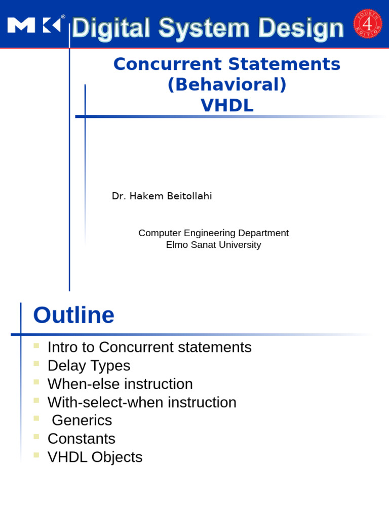 Lecture 3 Concurrent Behavioral Pdf Vhdl Computer Programming 7929