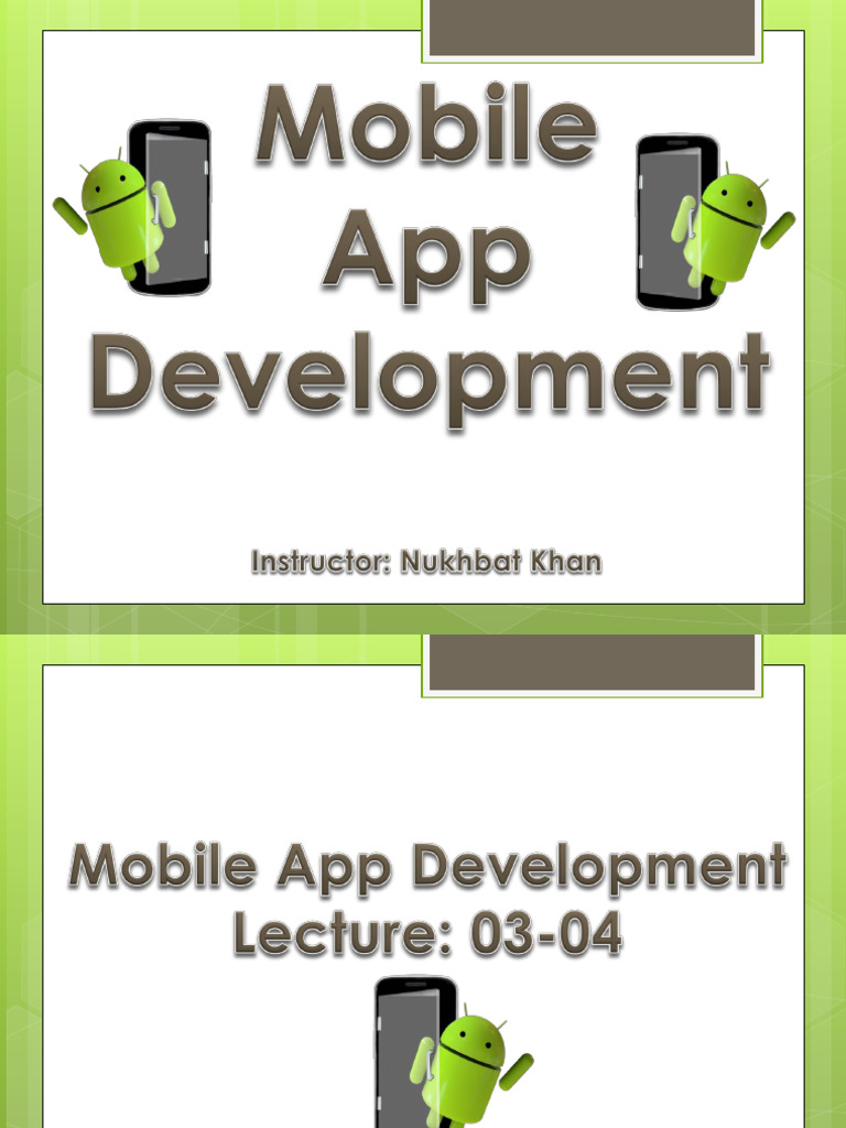 03 04 Mobile App Development | PDF | Android (Operating System) | Smartphone