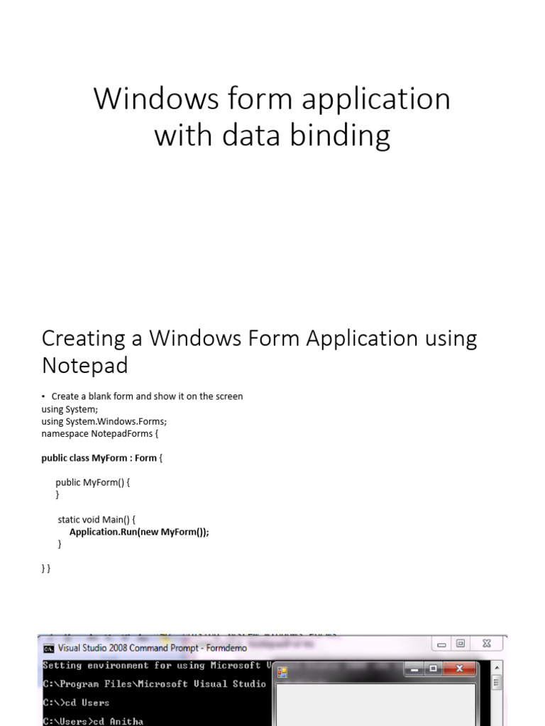 Windows Forms Data Binding Guide | PDF | Parameter (Computer Programming) | Computer Science