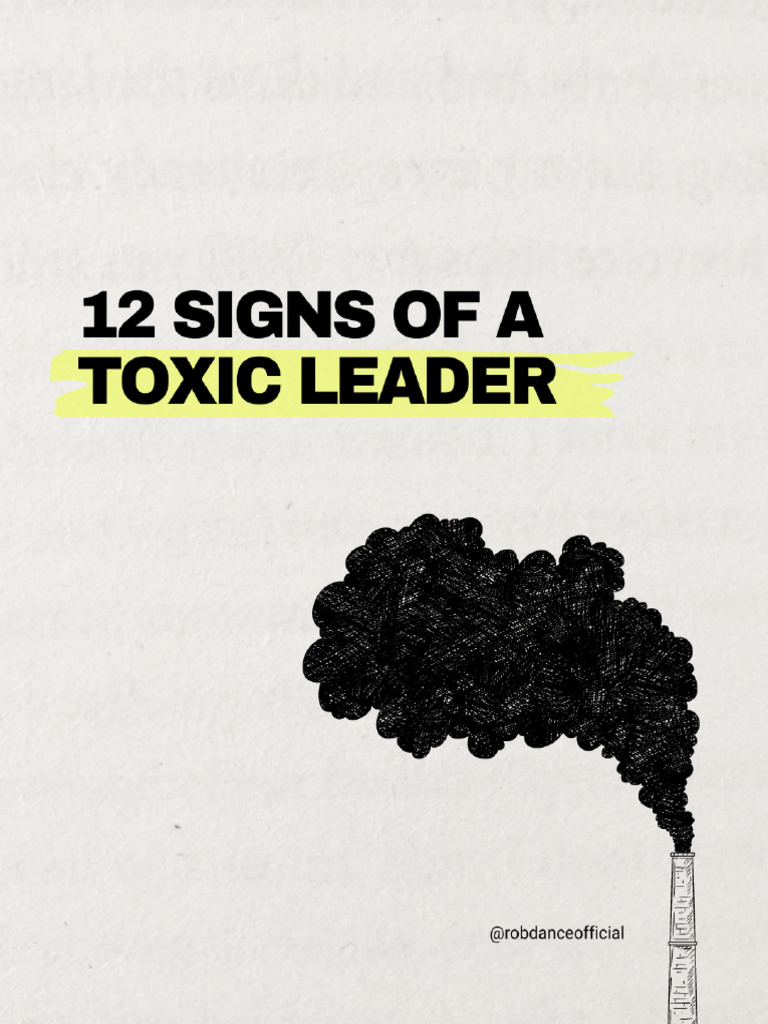 Signs of A Toxic Leader | PDF