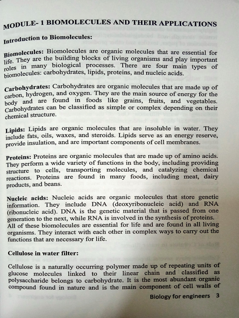 Bio m1 | PDF