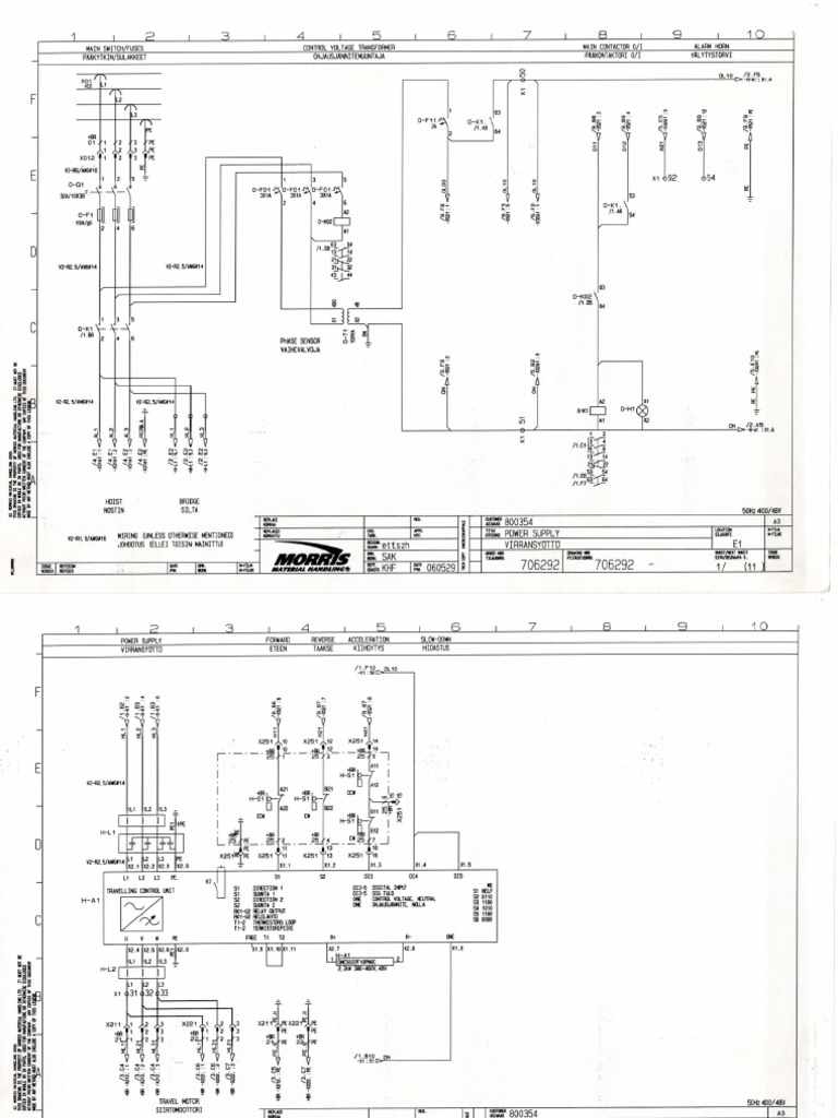ELectrical Drawing Morris(Hoist) | PDF
