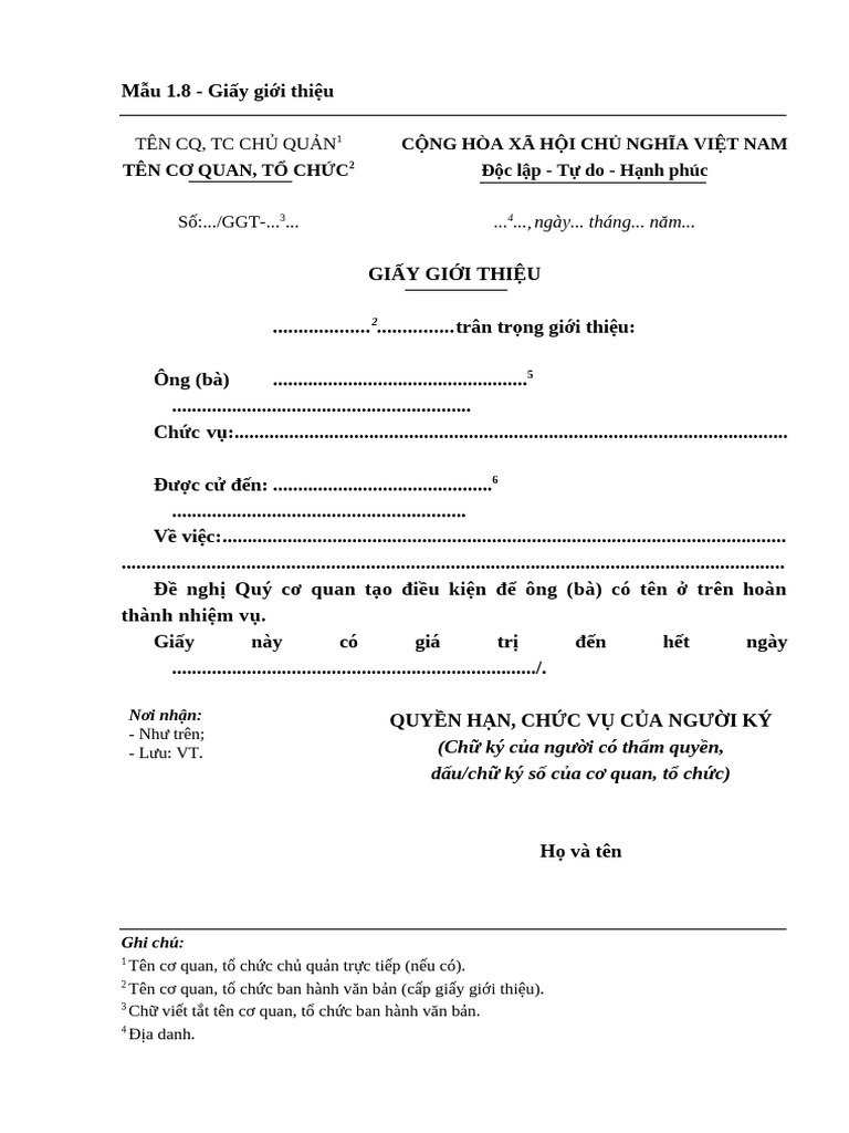 Mau 1.8 Giay Gioi Thieu | PDF