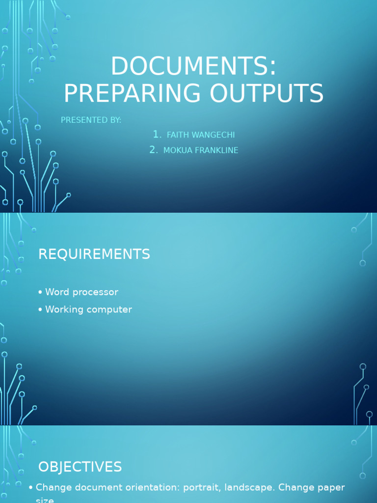 Documents-Preparing Outputs | PDF | Page Layout | Computing