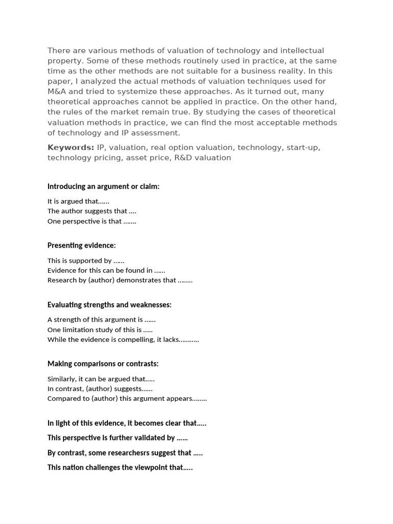 noTE | PDF | Methodology | Real Estate Appraisal