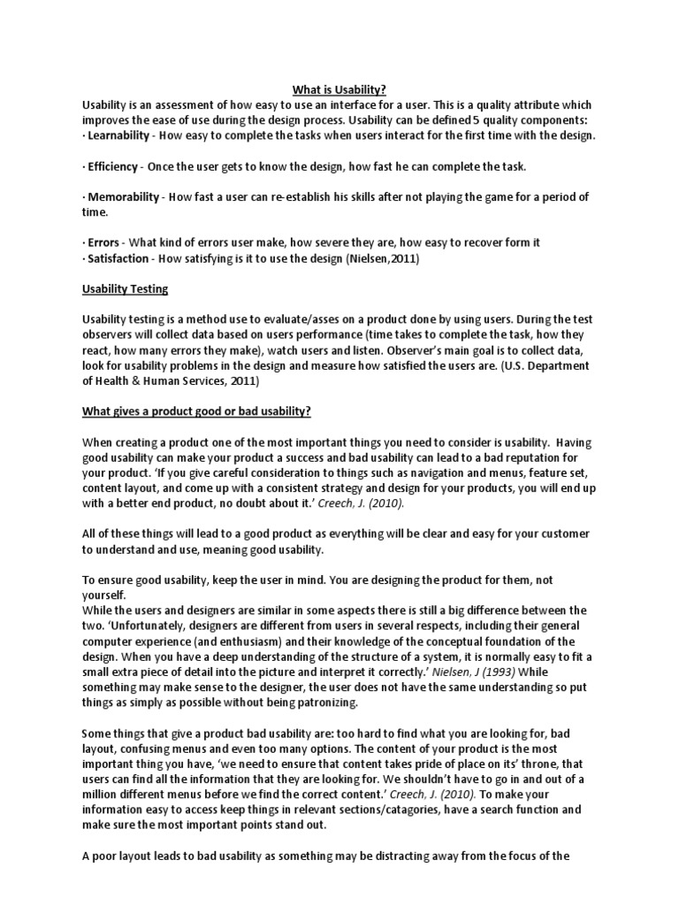 Usability Main Document | PDF | Usability | Human–Computer Interaction