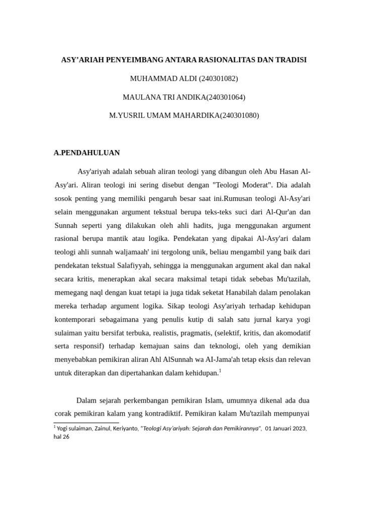 Tuges Tauhid Dan Ilmun Kalam | PDF | Agama & Spiritualitas