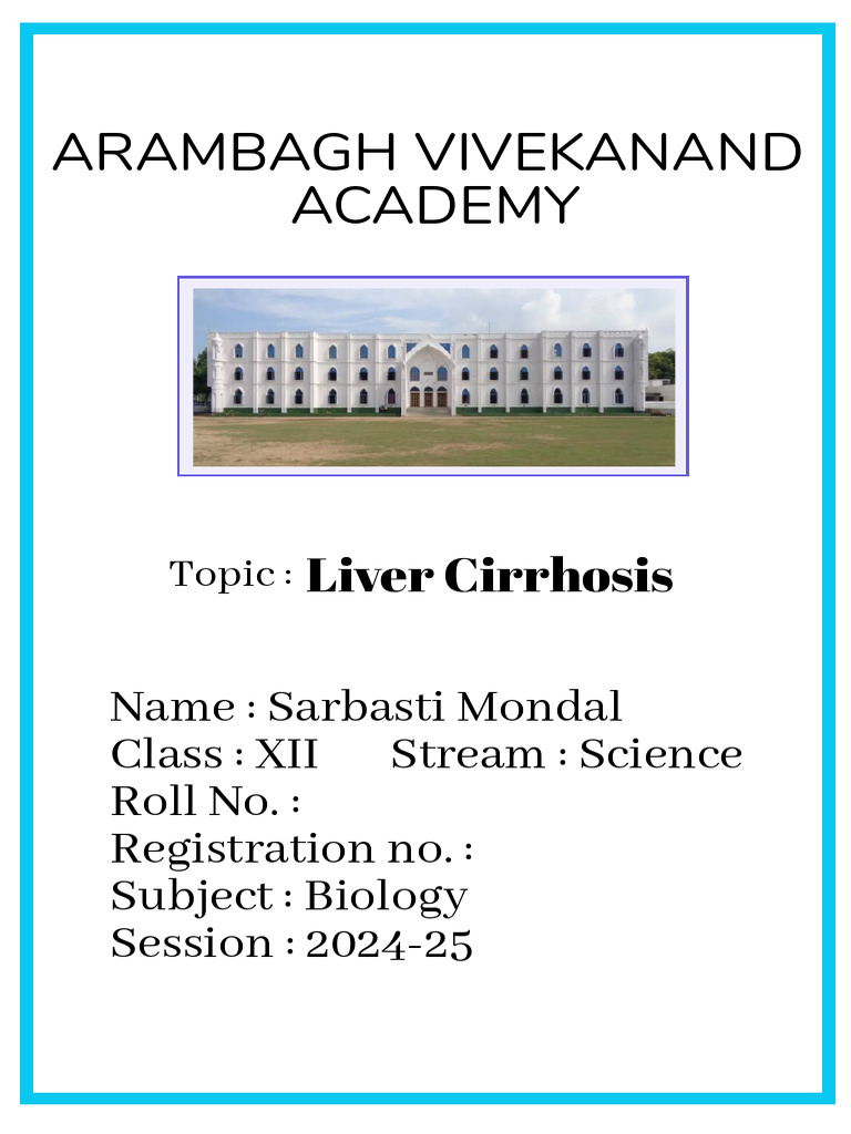 Liver Cirrhosis Biology Project Report | PDF | Liver | Cirrhosis