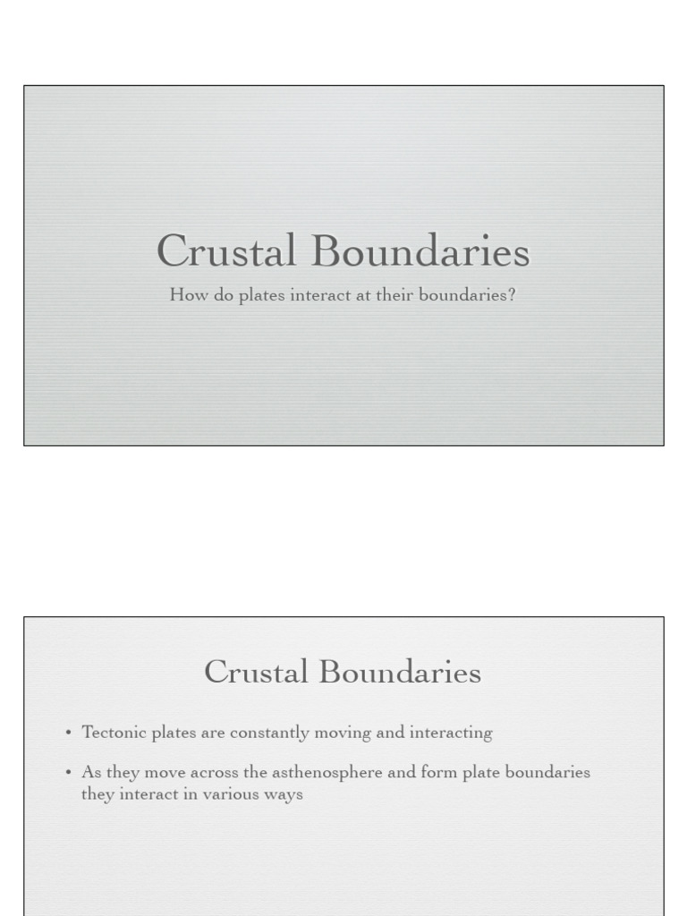 5.3+Crustal+Boundaries | PDF | Plate Tectonics | Crust (Geology)